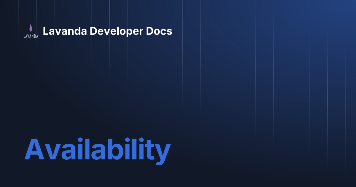 Availability | Lavanda Developer Docs